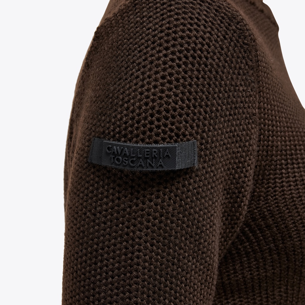 Cavalleria Toscana - CT label crew neck merino wool knit - Equeen
